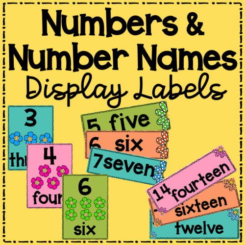 Numbers and Number Name Labels 1-20 - Made By Teachers