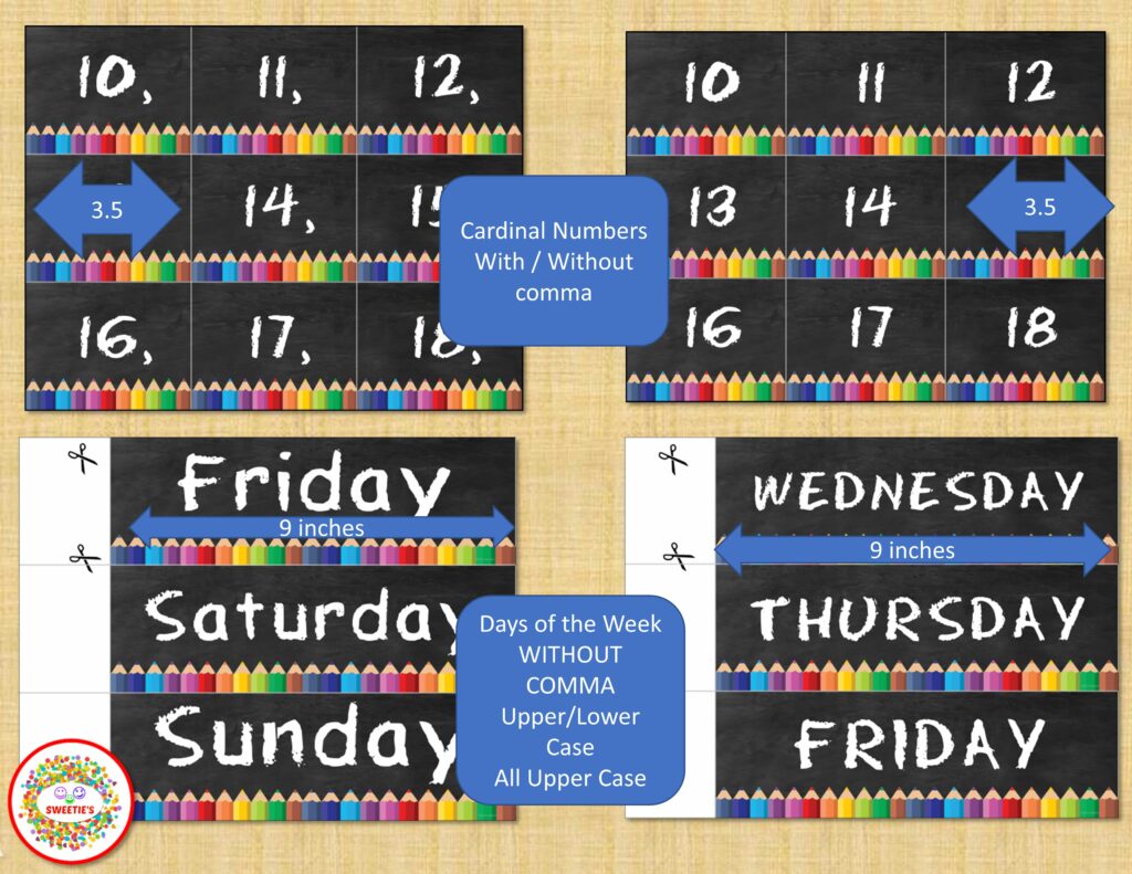 Daily Flip Calendar Cards 2022 to 2051 Chalk Color - Made By Teachers