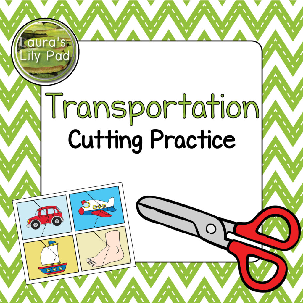 Transportation Cutting Practice Scissor Skills Center | Made By Teachers
