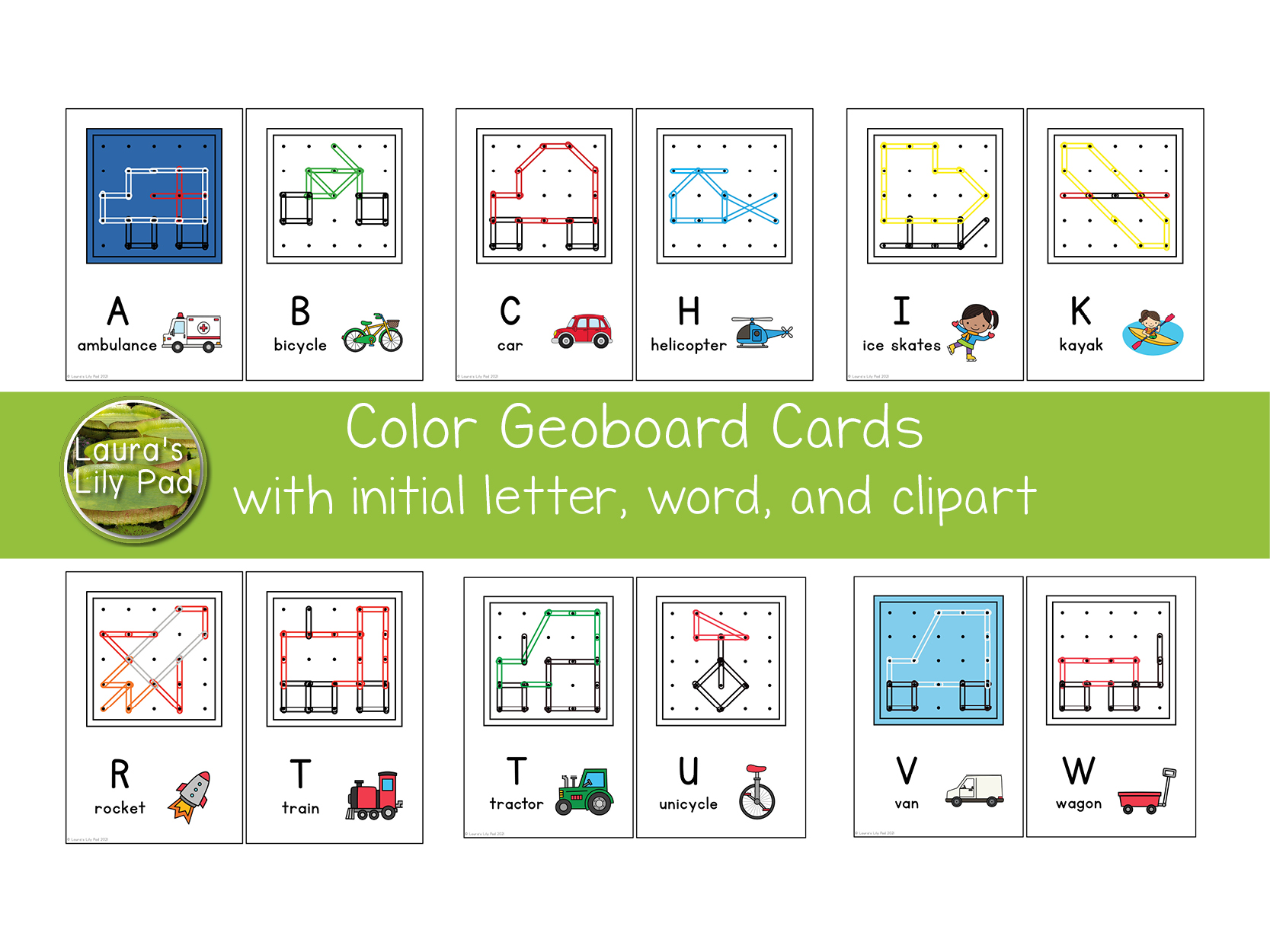 Transportation Geoboard Cards | Made By Teachers