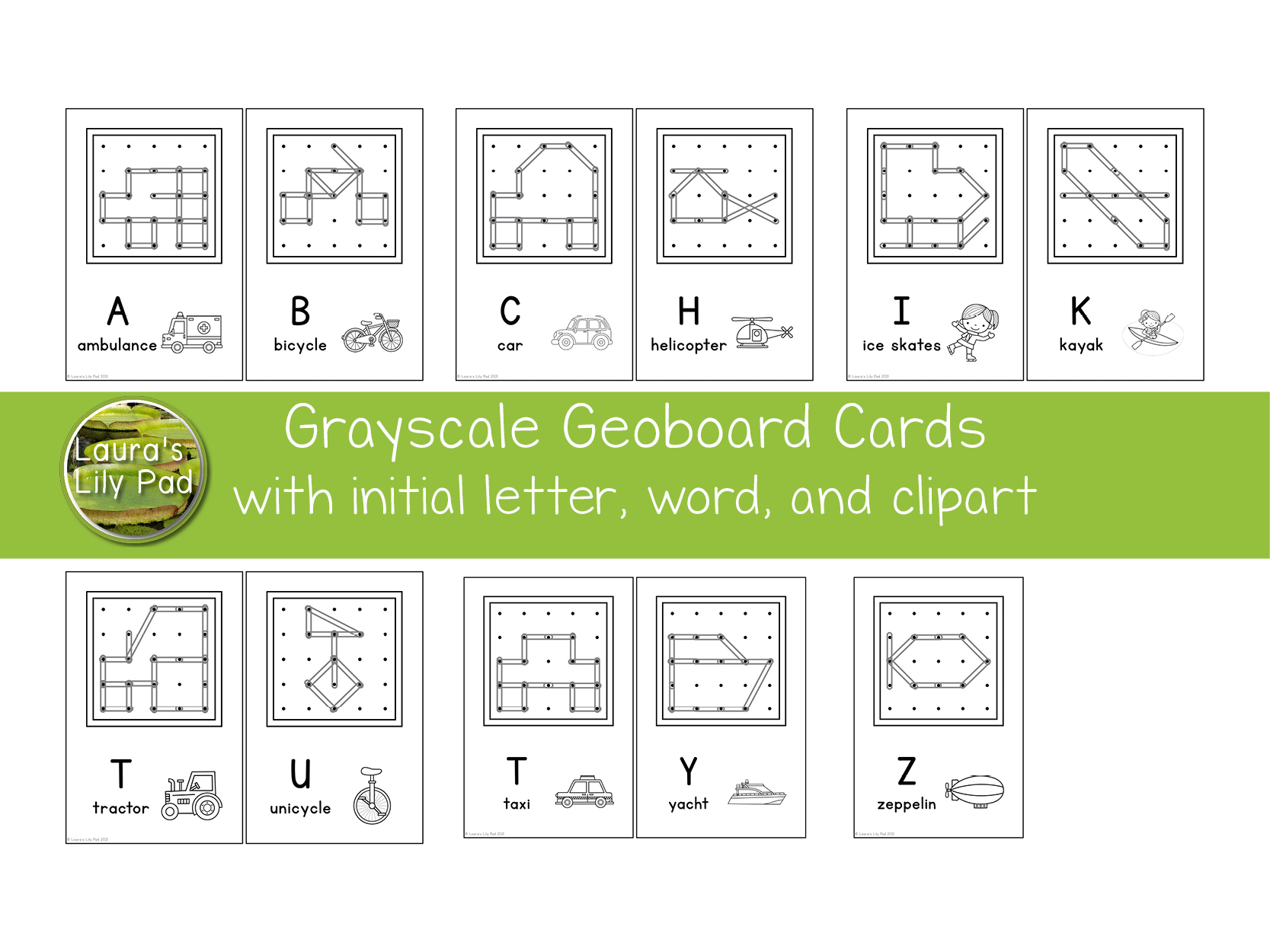 Transportation Geoboard Cards | Made By Teachers