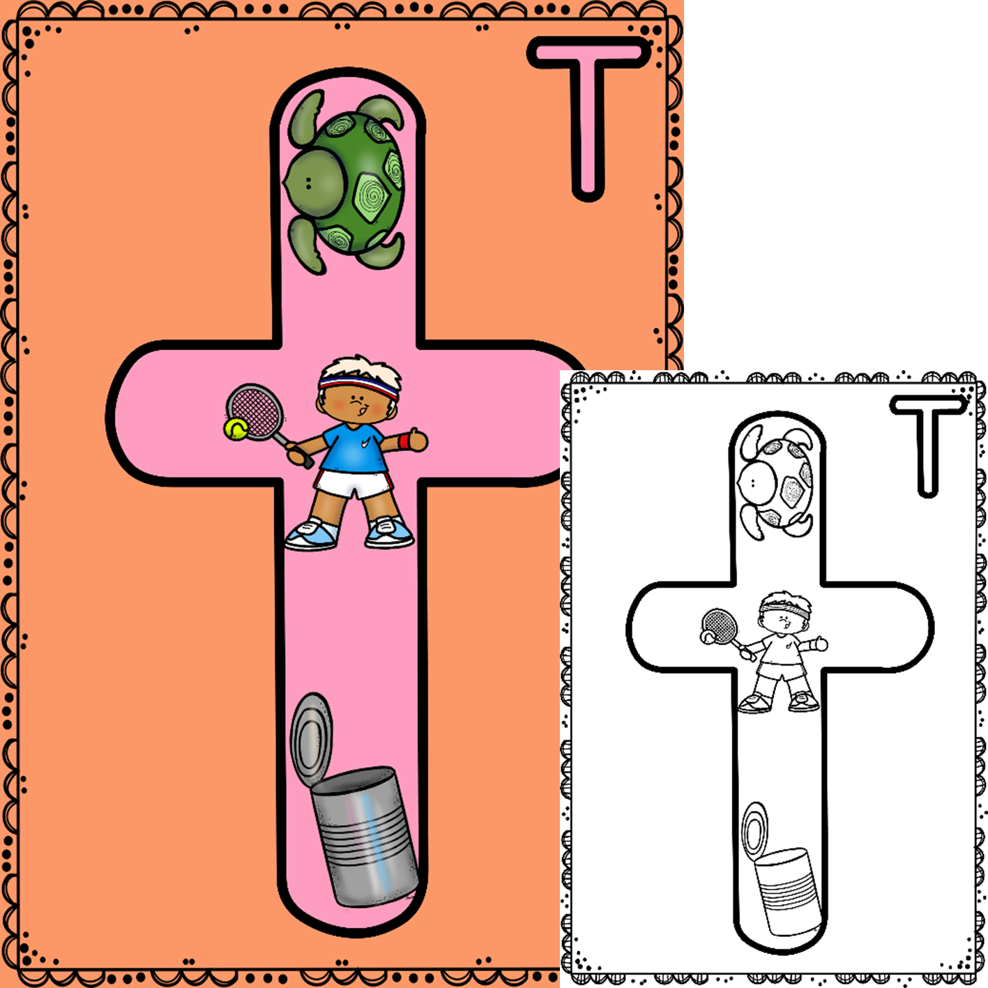 Alphabet Display Posters and Coloring Pages | Made By Teachers