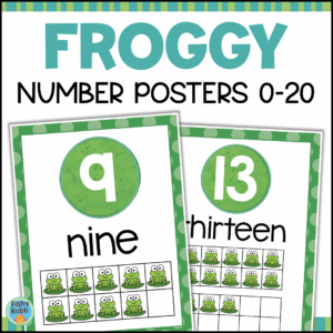 Frog Theme Number Posters 0-20 with Tens Frames - Made By Teachers