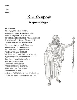 The Tempest: Epilogue | Made By Teachers