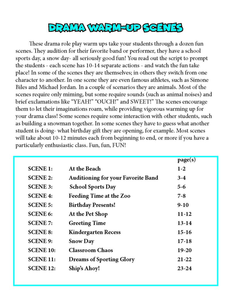 DRAMA IMPROV WARM-UPS - Made By Teachers