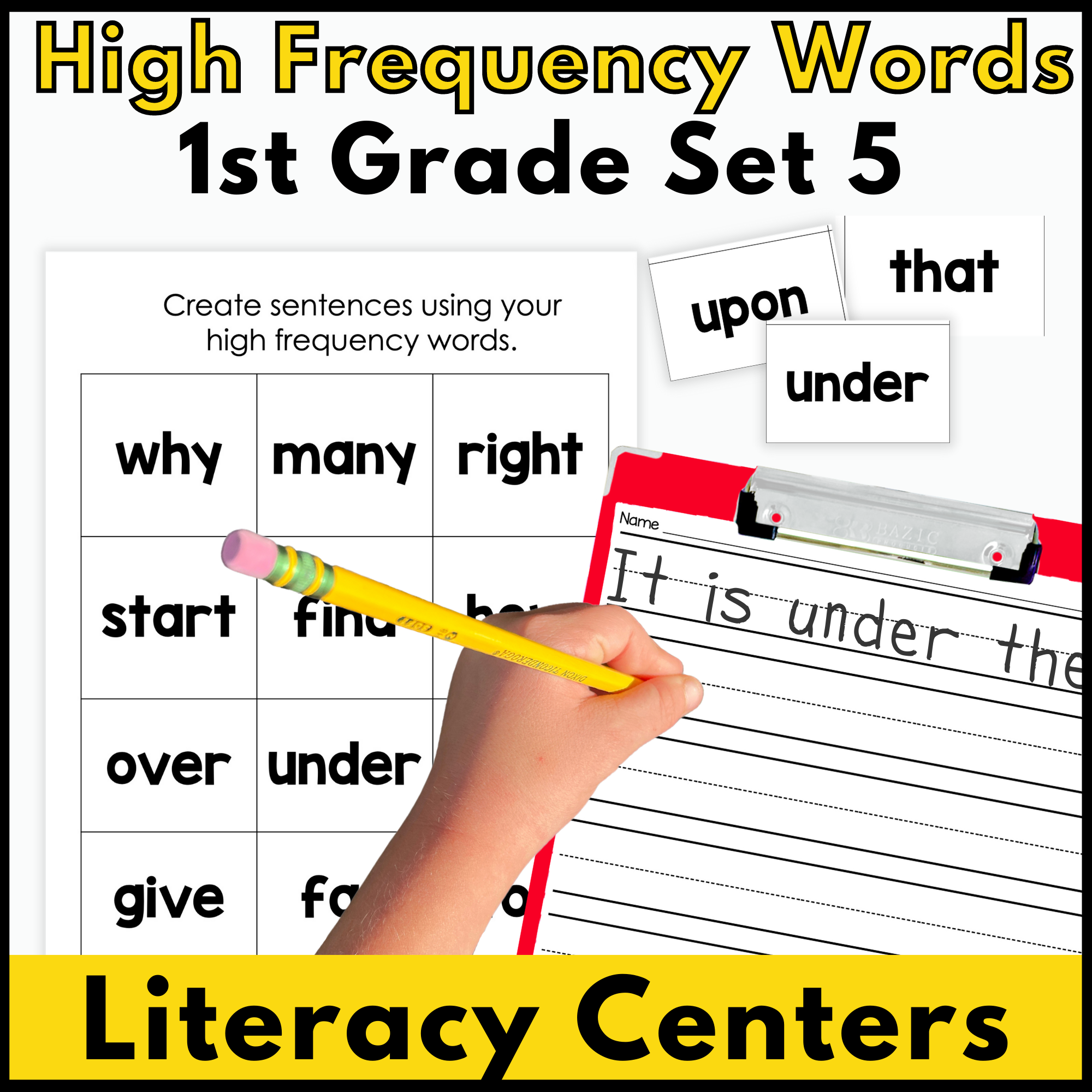 Benchmark Advance High Frequency Word Activities | 1st Grade Unit 5 ...