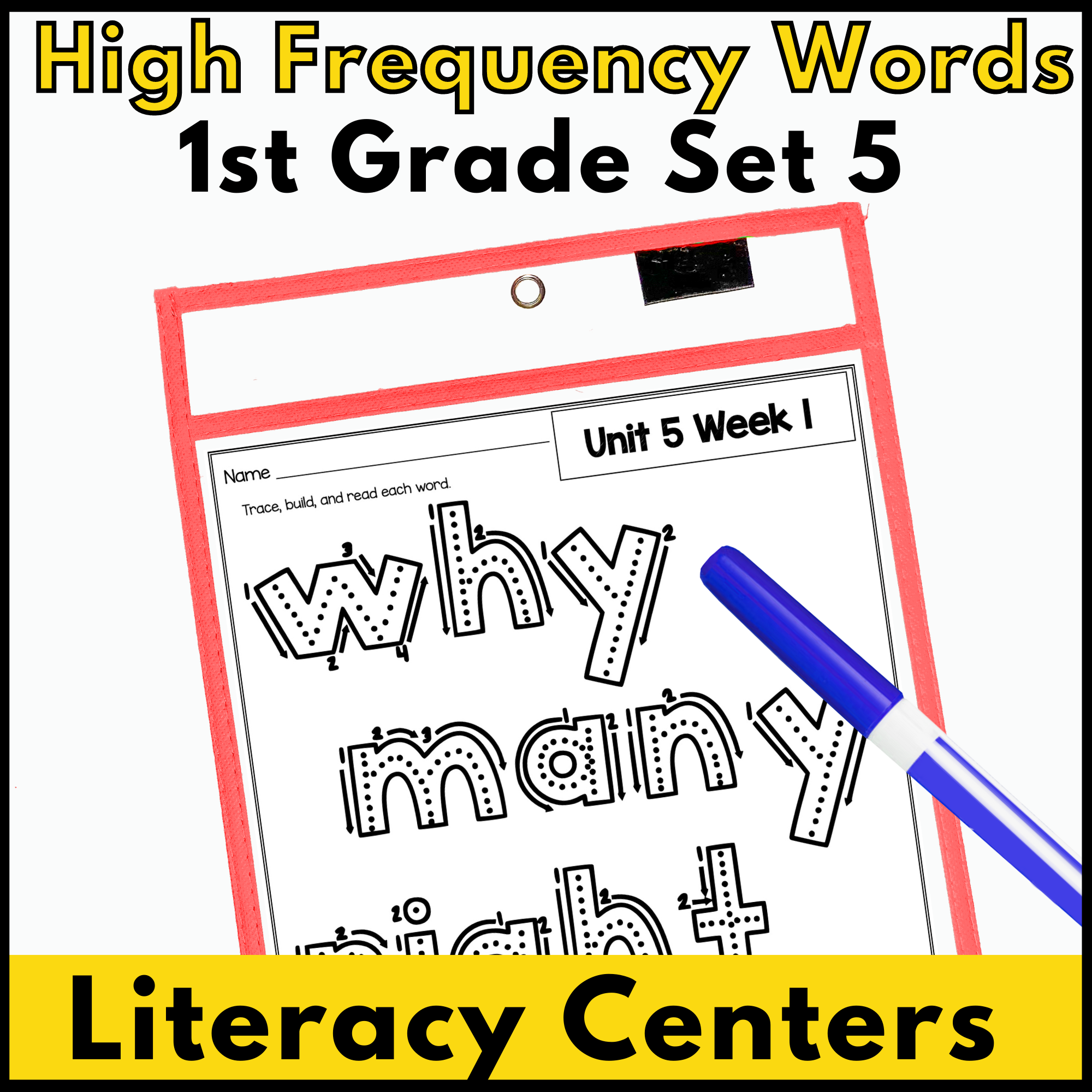 Benchmark Advance High Frequency Word Activities | 1st Grade Unit 5 ...