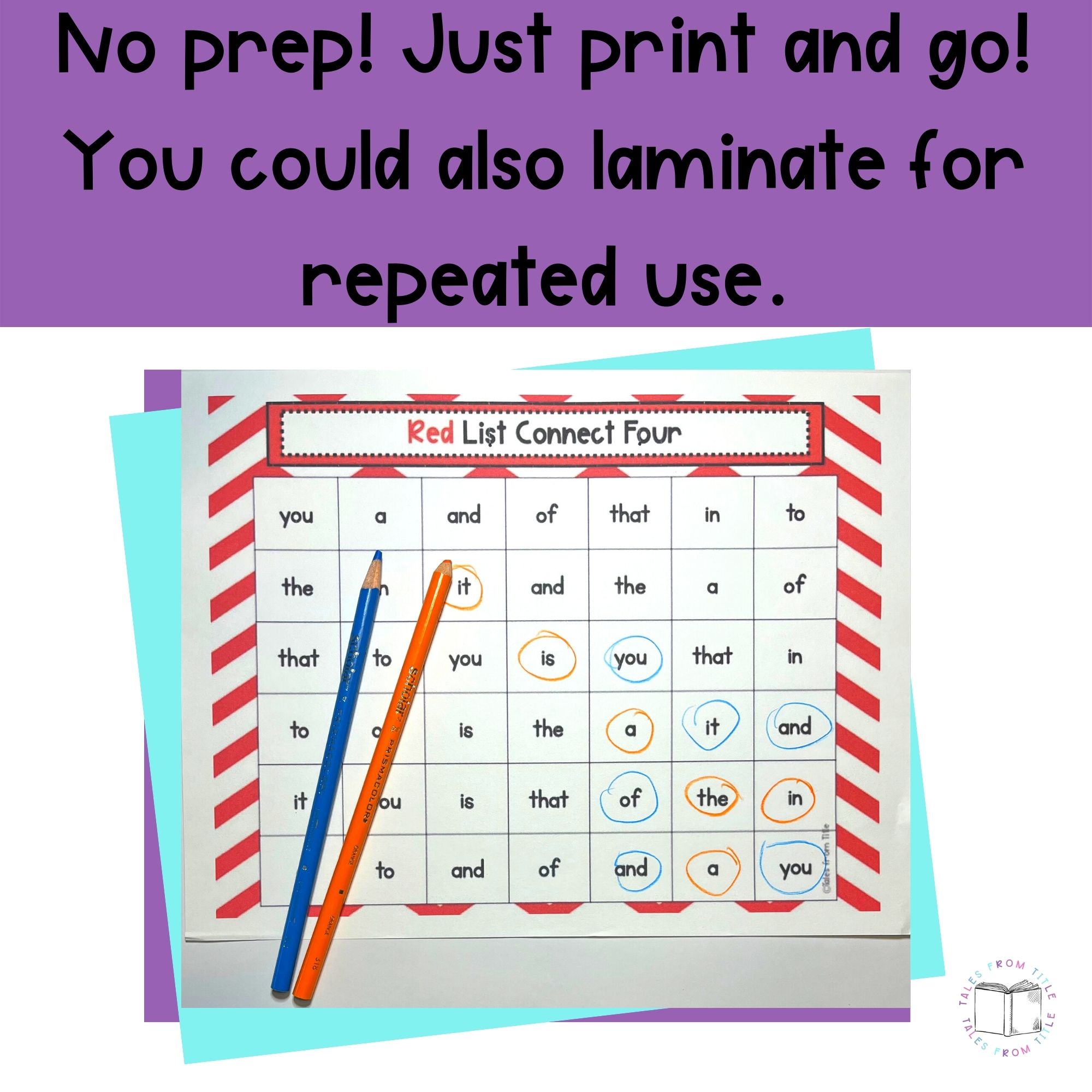 Fry's First 100 Sight Word Games: Connect Four Words 1 - 10 | Printable ...