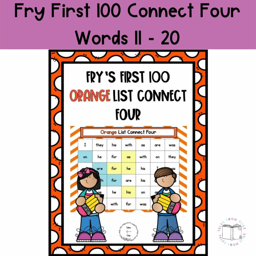 Fry's First 100 Sight Word Games: Connect Four Words 11 - 20 ...