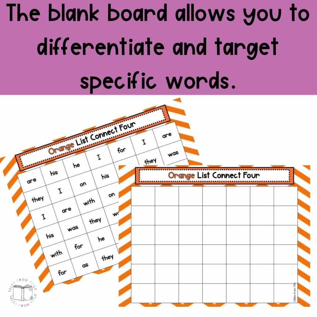 Fry's First 100 Sight Word Games: Connect Four Words 11 - 20 ...