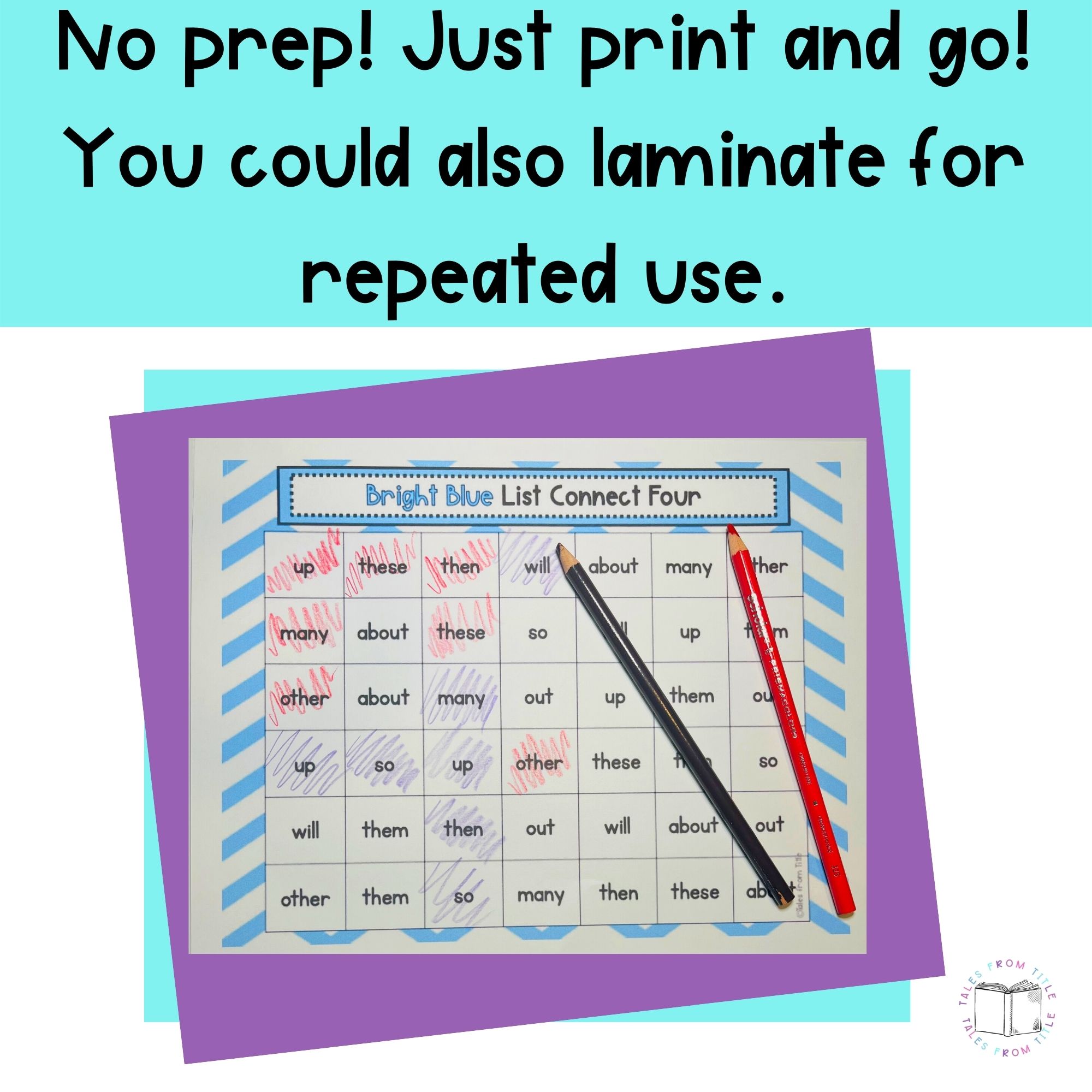 Fry's First 100 Sight Word Games: Connect Four Words 51 - 60 ...