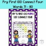Fry's First 100 Sight Word Games: Connect Four Words 71 - 80 ...