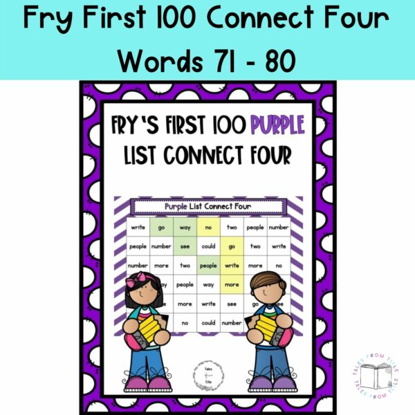 Fry's First 100 Sight Word Games: Connect Four Words 71 - 80 ...
