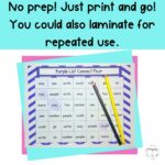 Fry's First 100 Sight Word Games: Connect Four Words 71 - 80 ...