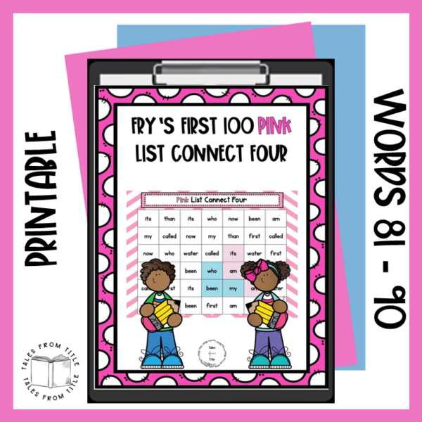 Fry's First 100 Sight Word Games: Connect Four Words 81 - 90 ...