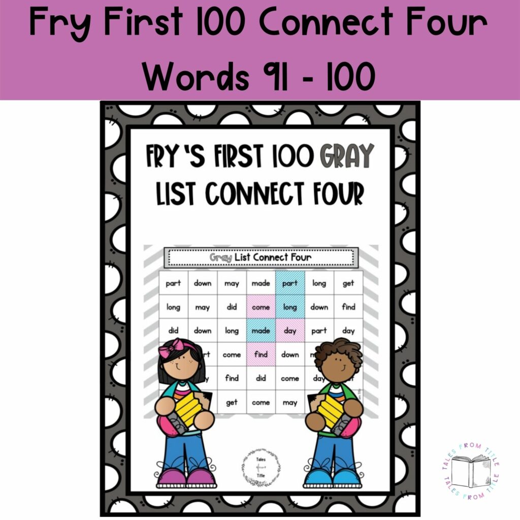 Fry's First 100 Sight Word Games: Connect Four Words 91 - 100 ...