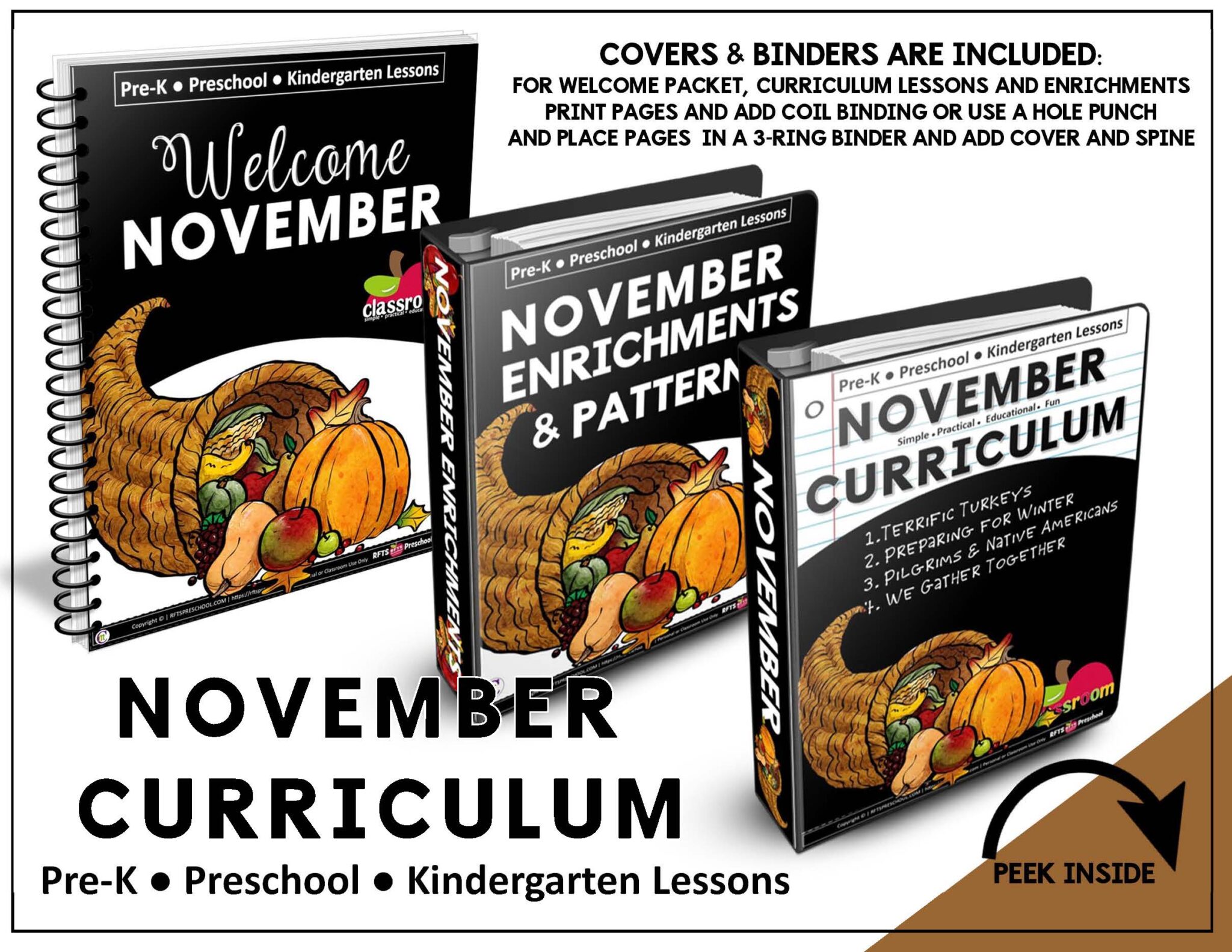 September To May Lesson Plans Preschool to Kindergarten Curriculum ...