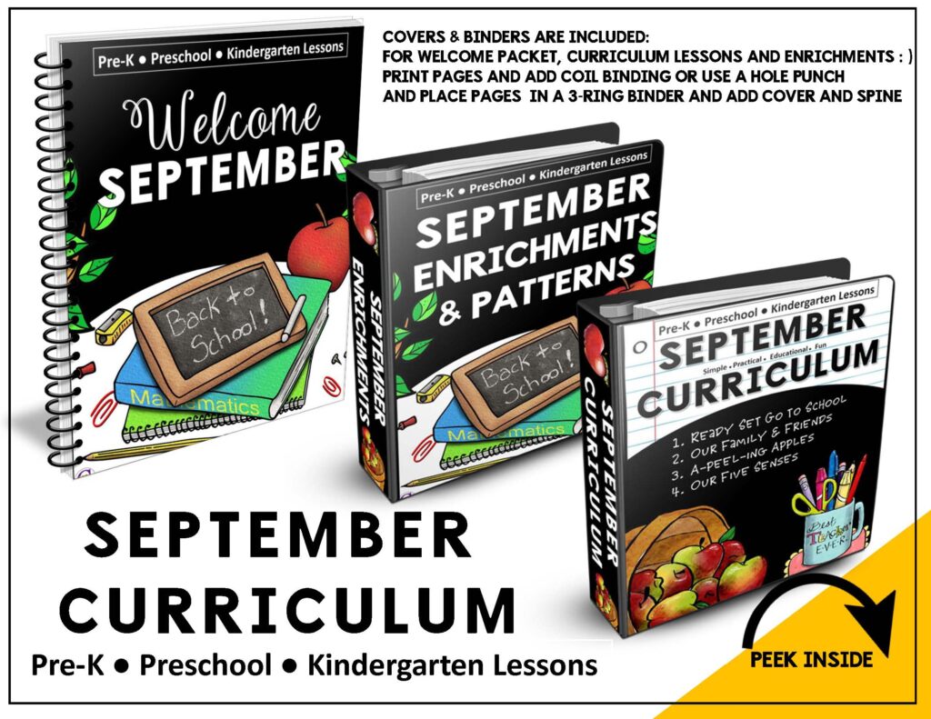 September To May Lesson Plans Preschool to Kindergarten Curriculum ...