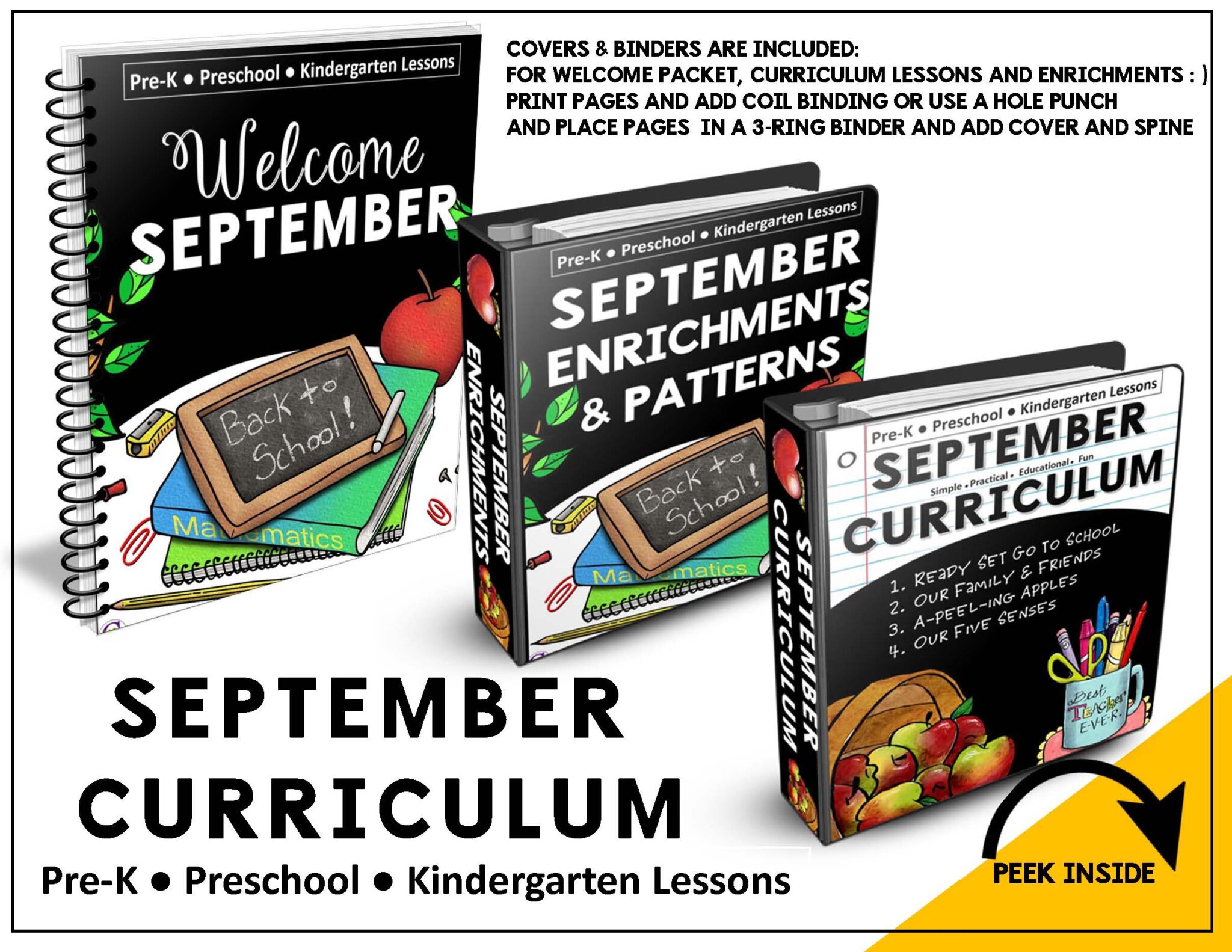September To May Lesson Plans Preschool to Kindergarten Curriculum ...
