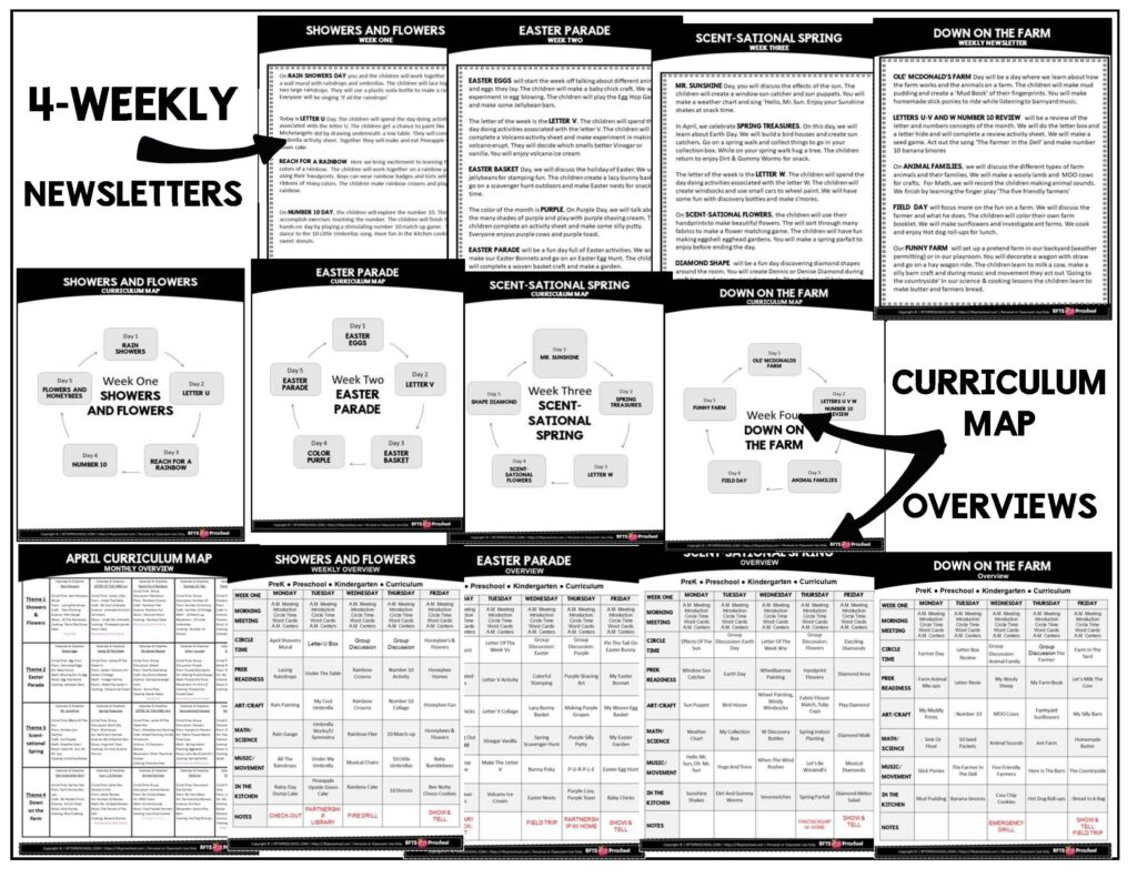 September To May Lesson Plans Preschool to Kindergarten Curriculum ...