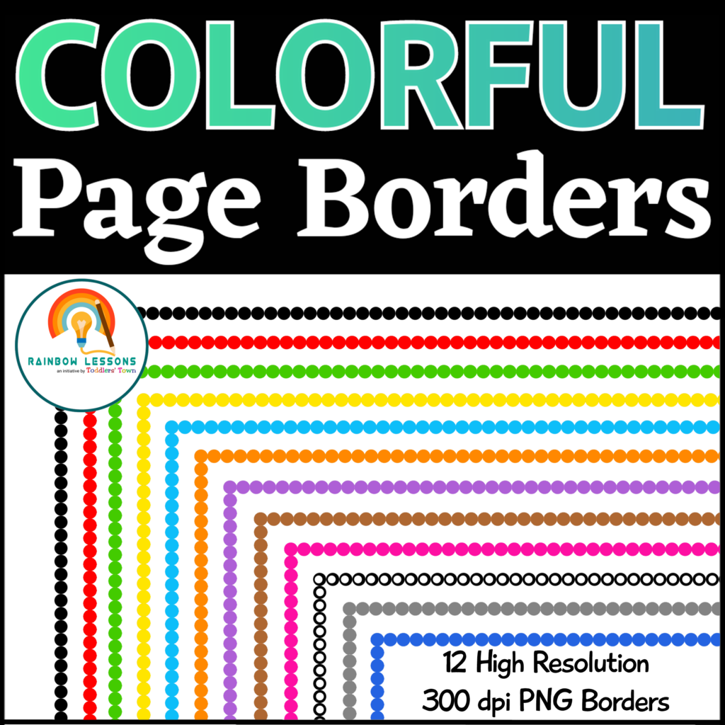 Colorful Borders | Page Borders and Frames | Skinny Page Frames ...