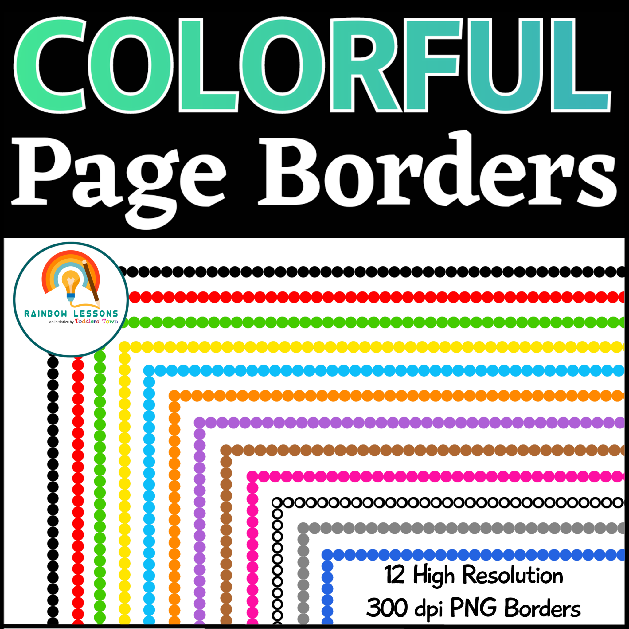 Colorful Borders | Page Borders and Frames | Skinny Page Frames ...