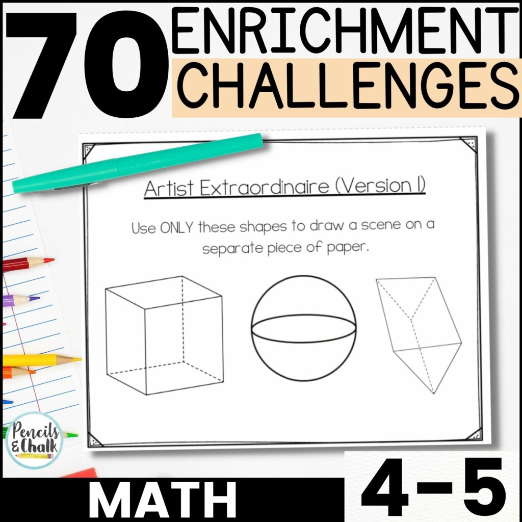 Math Enrichment Activities for Early Finishers & Gifted Students Grades ...