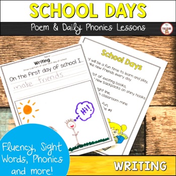 Back to School Poem | Five Day Shared Reading Plan for Pre-K and ...
