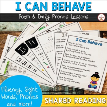 I Can Behave Poem of the Week with Phonics Lessons | Shared Reading ...