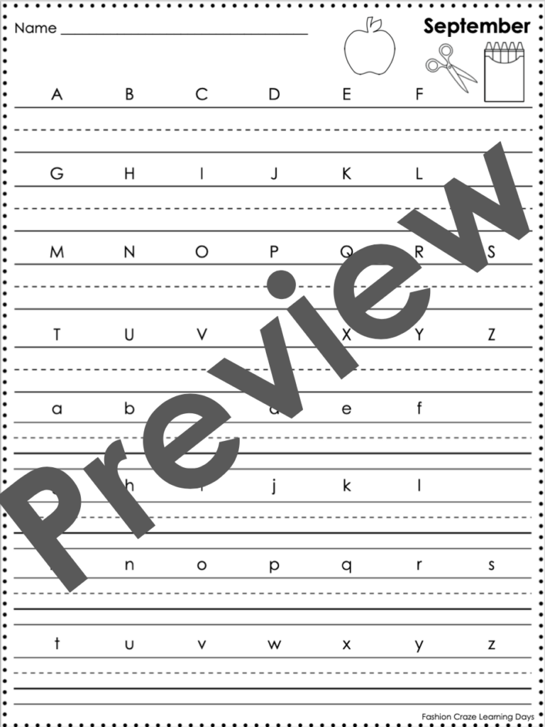 Handwriting Practice Sheets for Each Month - Made By Teachers