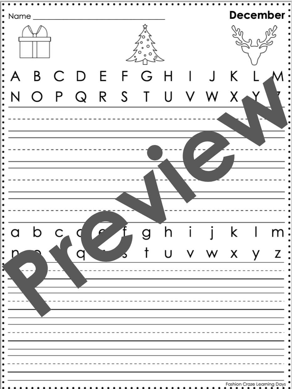 Handwriting Practice Sheets for Each Month - Made By Teachers