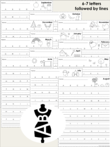 Handwriting Practice Sheets for Each Month - Made By Teachers