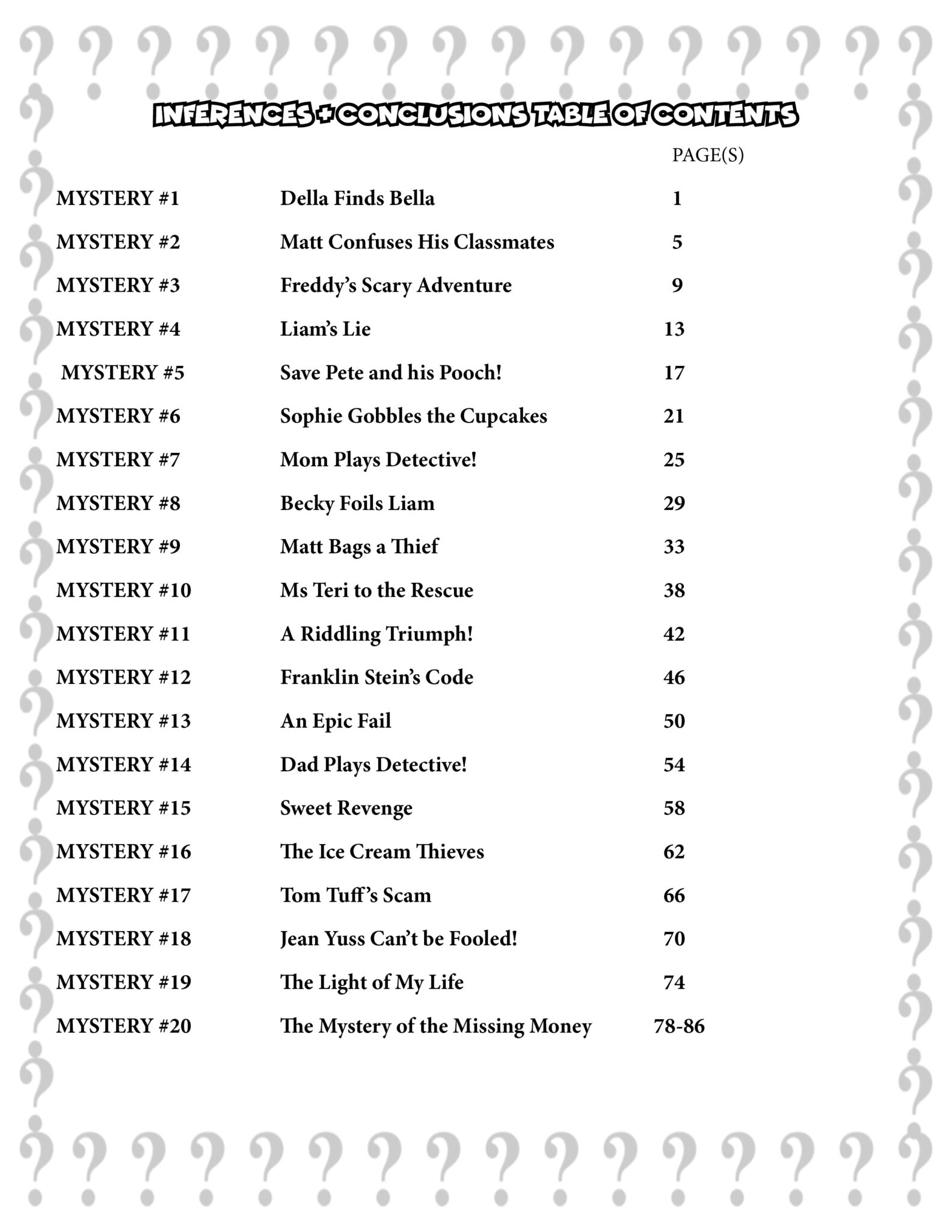 20 READING COMPREHENSION MYSTERY STORIES: Inferences & Conclusions ...