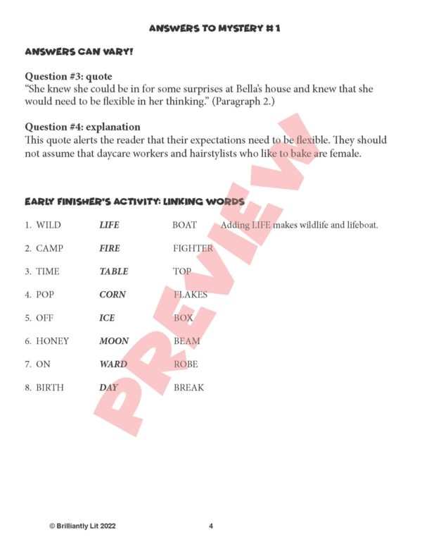 20 READING COMPREHENSION MYSTERY STORIES: Inferences & Conclusions ...
