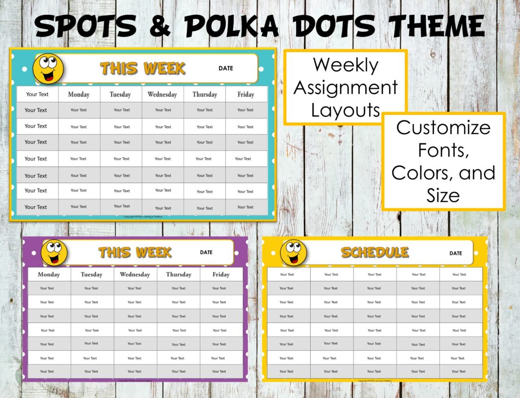 Digital Morning Meeting and Assignment Slides in Polka Dot Theme - Made ...