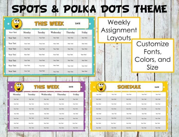 Digital Morning Meeting and Assignment Slides in Polka Dot Theme | Made ...