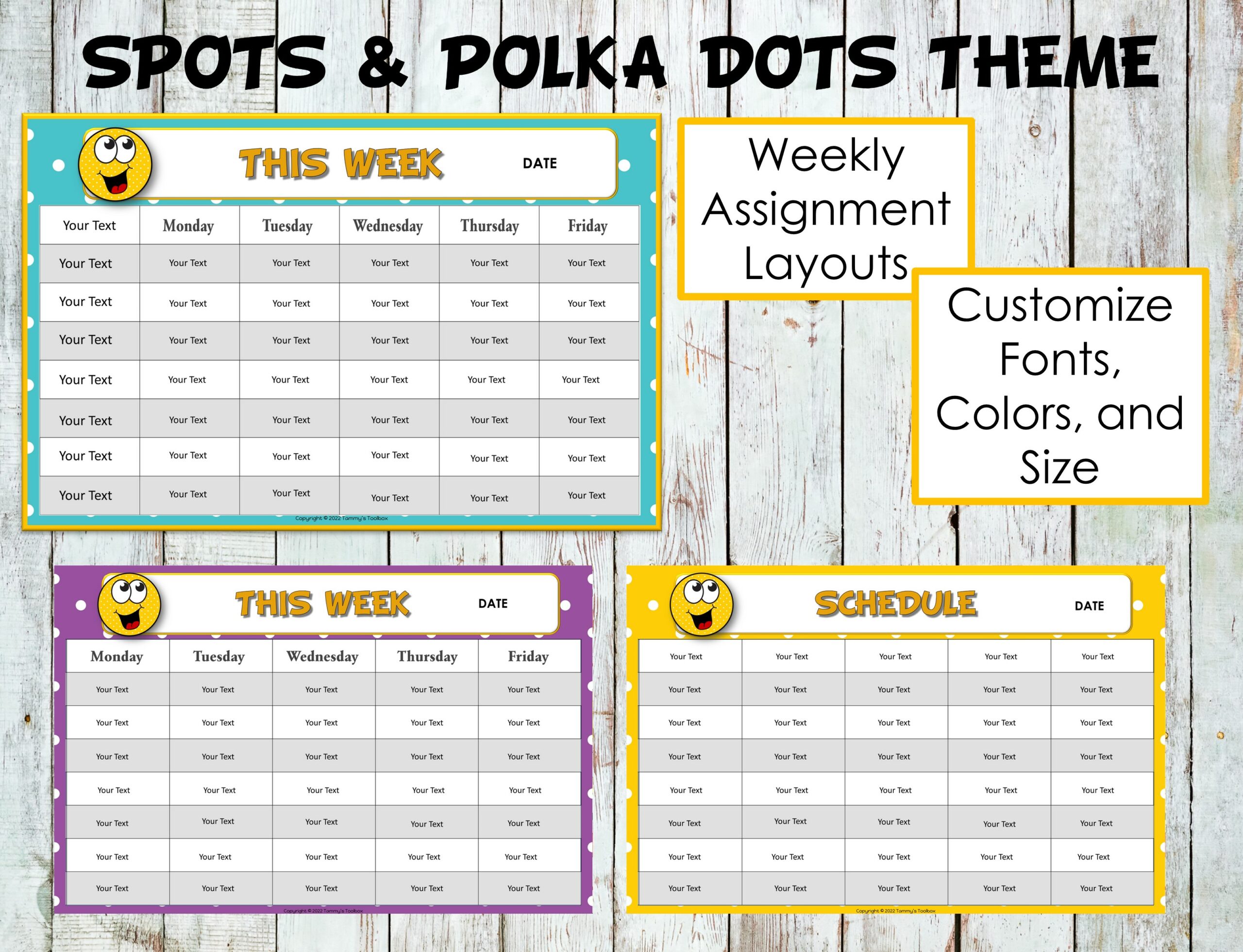 Digital Morning Meeting and Assignment Slides in Polka Dot Theme | Made ...