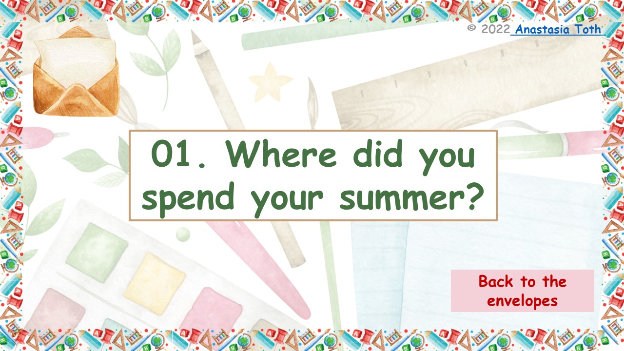 ESL Speaking activity | Back to school for primary/middle school | Made ...