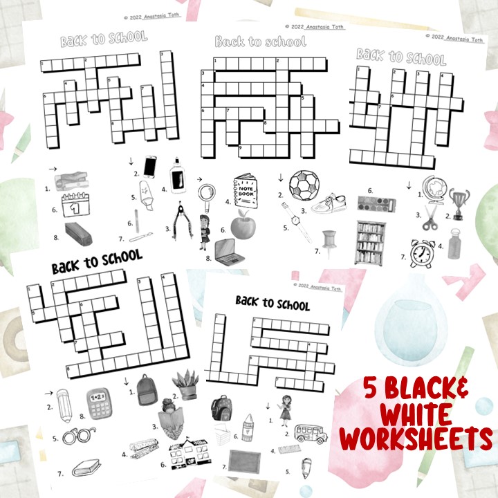 Back to school crossword for kids/adults | ESL printable Vocabulary ...