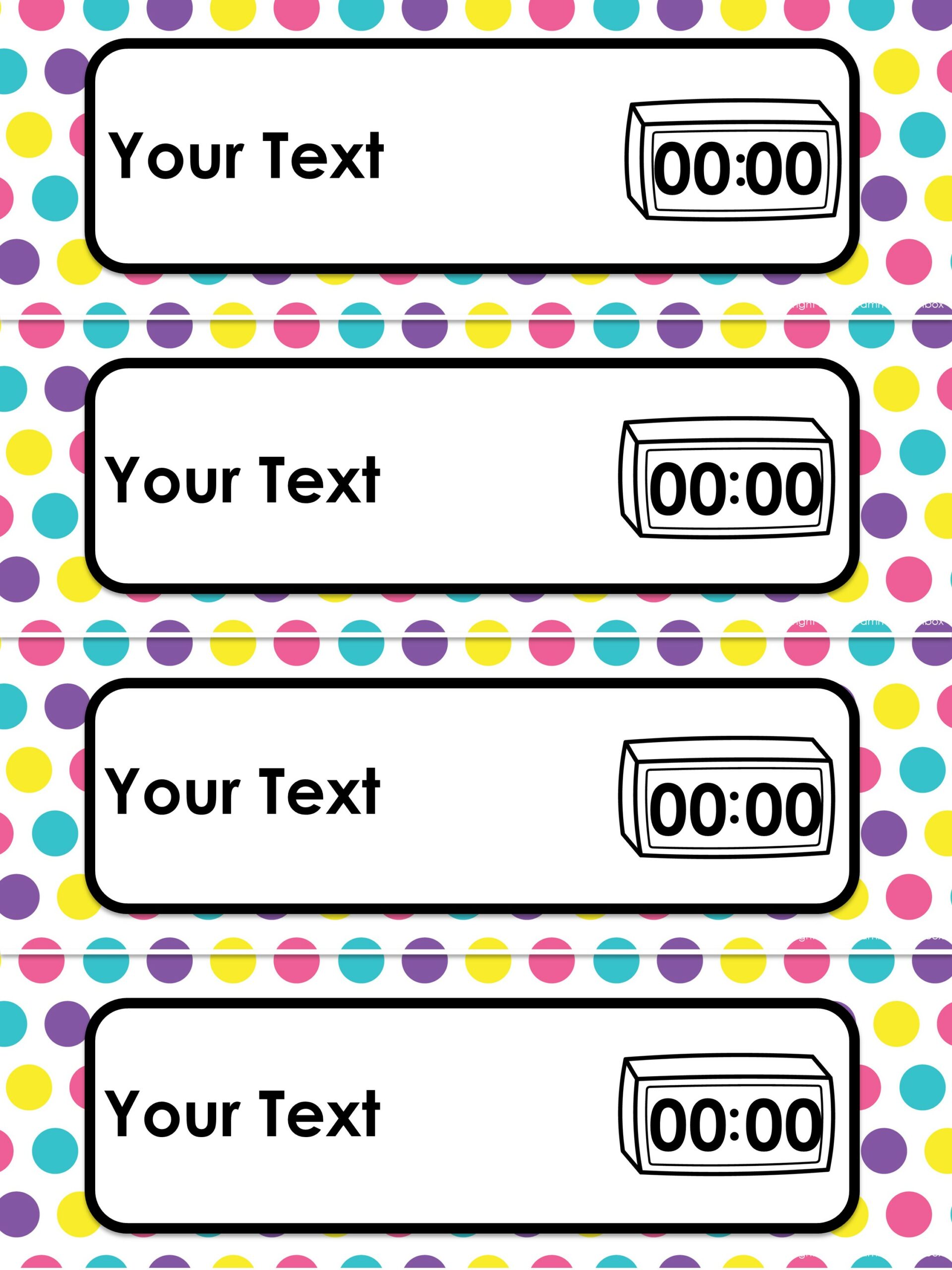 Classroom Schedule Decor in Polka Dot Theme - Made By Teachers