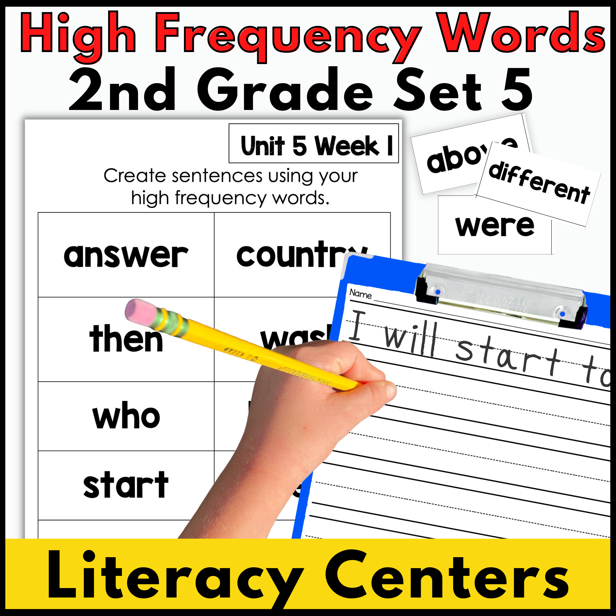 Benchmark Advance High Frequency Word Activities | 2nd Grade Unit 5 ...