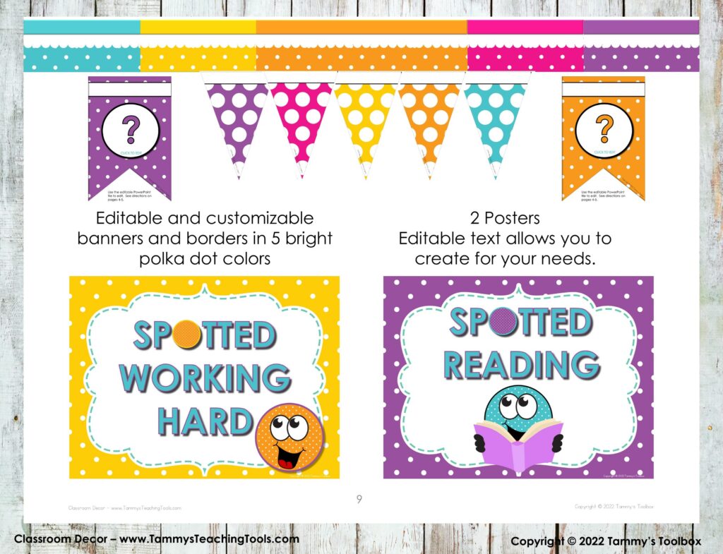 Editable Banners Pennants and Posters for Classroom Organization - Made ...