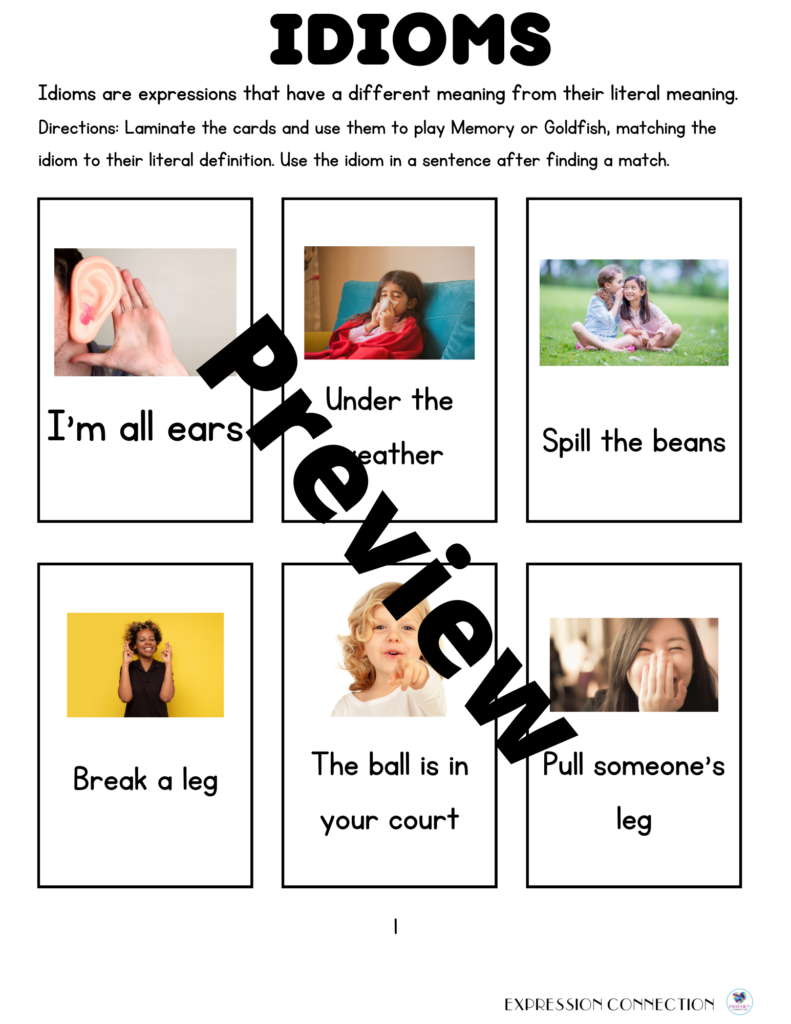 Figurative Language-Idioms Similes Metaphors | Made By Teachers
