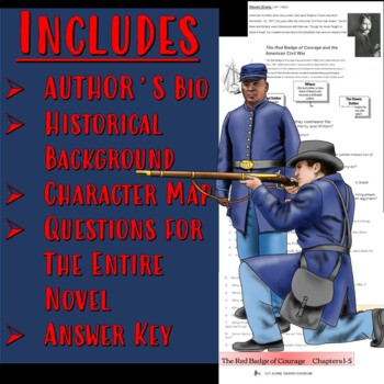 The Red Badge of Courage Flip book Study Guide | Made By Teachers