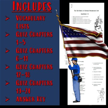 The Red Badge of Courage Vocabulary Quizzes | Made By Teachers