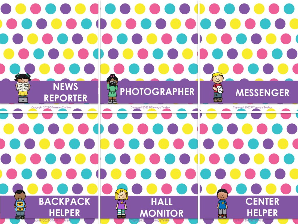 Editable Class Job Chart and Classroom Helpers Display - Made By Teachers