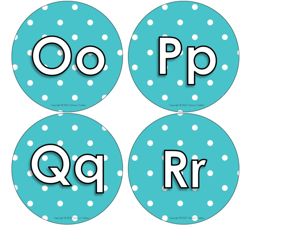 Sight Word and Phonics Word Wall in Polka Dot Classroom Decor - Made By ...