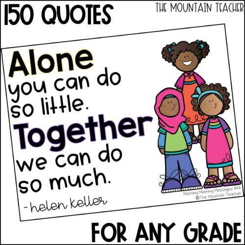 Quote of the Day for Morning Meeting Message Printable and Google ...