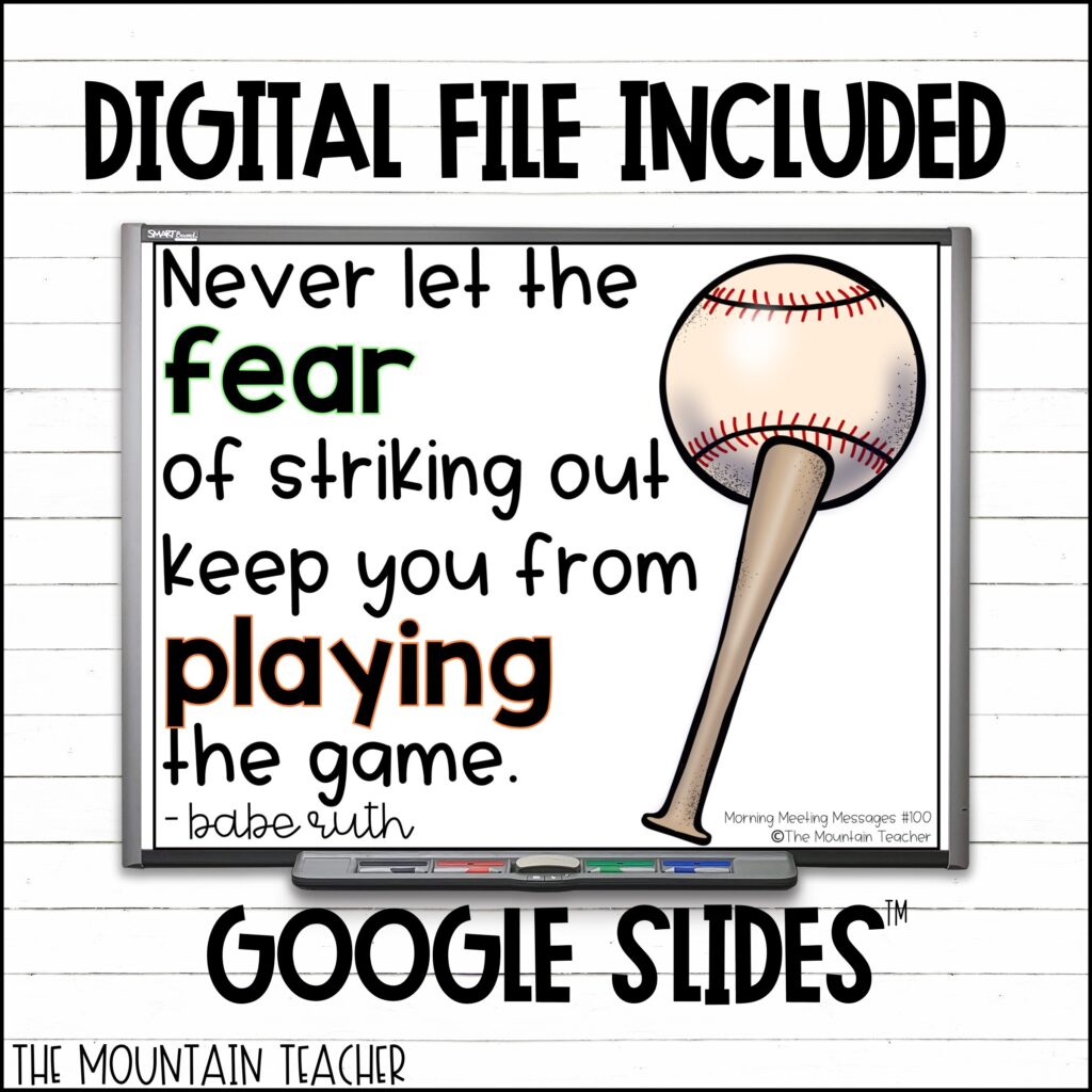 Quote of the Day for Morning Meeting Message Printable and Google ...