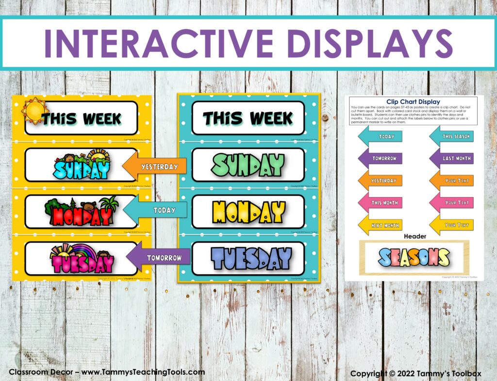 Classroom Calendar Set in Polka Dot Classroom Decor - Made By Teachers